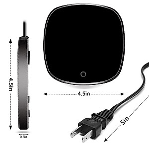 Coffee Mug Warmer, Coffee Cup Warmer for Desk with Auto Shut Off, Electric Beverage Warmer with 2 Temperature Settings, Candle Wax Cup Warmer Heating Plate for Hot Tea, Water, Cocoa, Milk