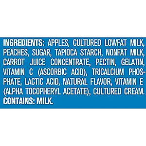 Gerber Baby Food Pouches, Toddler 12+ Months, Fruit & Yogurt Peaches & Cream, 3.5 Ounce (Pack of 12)