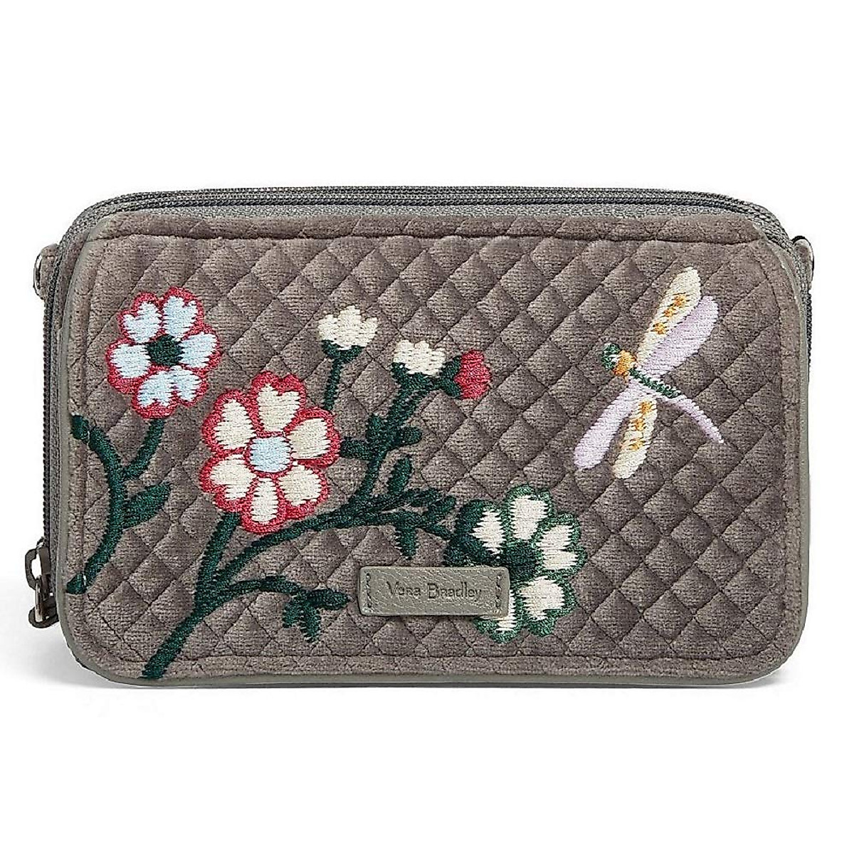 Vera Bradley Iconic RFID All in One Crossbody in Wolf Gray Velvet