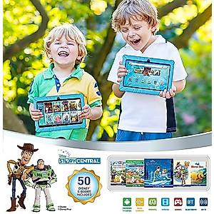 Contixo V8-2 7 inch Kids Tablets - Tablet for Kids with 50+ Disney Storybooks & Stickers (Value $200) - Android Tablet 32 GB HD Display Durable Case & Screen Protector, Light Blue