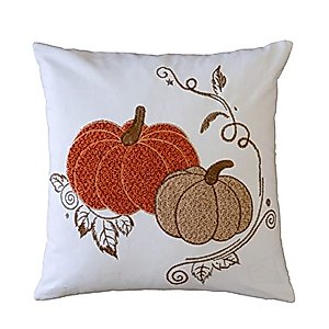 Homey COZY Harvest Thanksgiving Throw Pillow Pumpkin, 20"x20", Spice