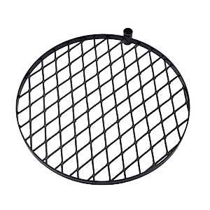 LINISHOP 2in1 Portable Campfire Grill Adjustable 360° Rotation Campfire Grill Fire Pit Grill Pan Rack BBQ Swivel Campfire Grill Charcoal Outdoor Camping Barbecue Tool Black New