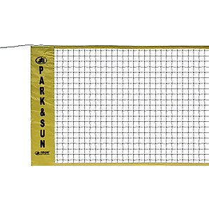 Park & Sun Sports Portable Indoor/Outdoor Badminton Net with Rope Cable Top, 21' L x 30" H