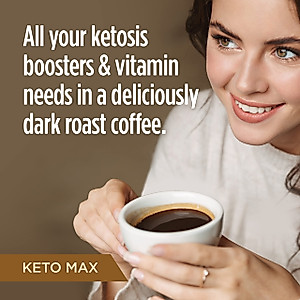 VitaCup Keto Max Dark Roast Coffee Pods, Ketosis & Energy, Butter, MCT Oil, Turmeric, B Vitamins, D3, All-In-One Keto Recyclable Single Serve Pod Compatible w/Keurig K-Cup Brewers,18 Ct