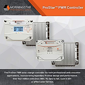 Morningstar Prostar 30A PWM Solar Charge Controller 12V/24V Batteries, Solar Panel Controller Battery Controller Solar Controller 12V 24V, Lowest Fail Rate Charge Controller for Solar Panels (Display)