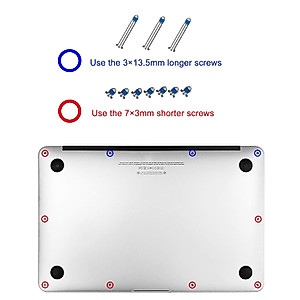 CCYO Replacement Screws 10 Sets for MacBook Pro 13" 15" 17" A1278 A1286 A1297 2009-2012, 10 PCs Bottom Back Case Cover Computer PC Screw