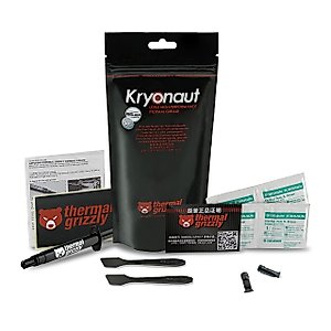 Thermal Grizzly Kryonaut Thermal Grease - 5,55 Gram Set + 2X Extra Spatula & 2X Cleaning Pads