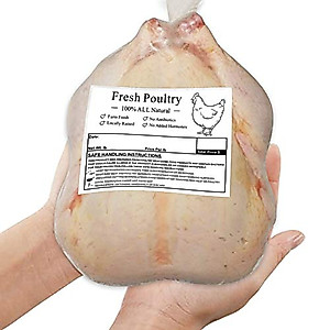 Poultry Freezer Labels,4x3 Inch with Safe Handling Instructions Exemption,50Pcs