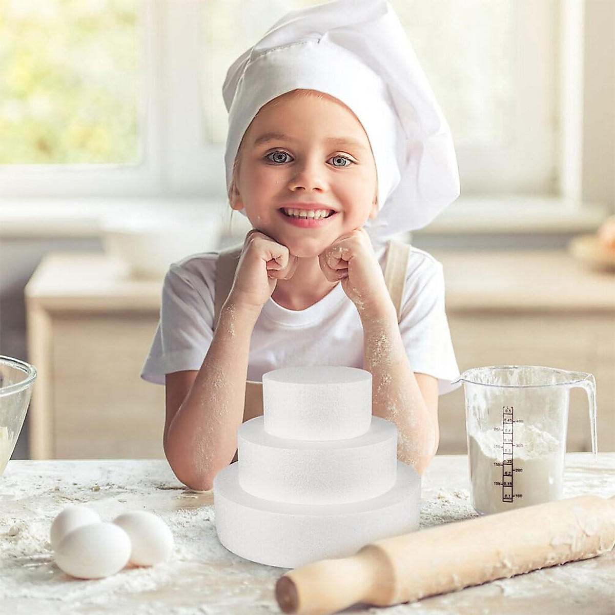 3pcs Prosthetic Foam Cake Model Cupcake Dummies Foams Cake Model Simulated Dummy Cake Baking Cake Dummies Cake Prop Cake Model Diy Cake Model Cake Dummy 7c Prosthesis Wedding White