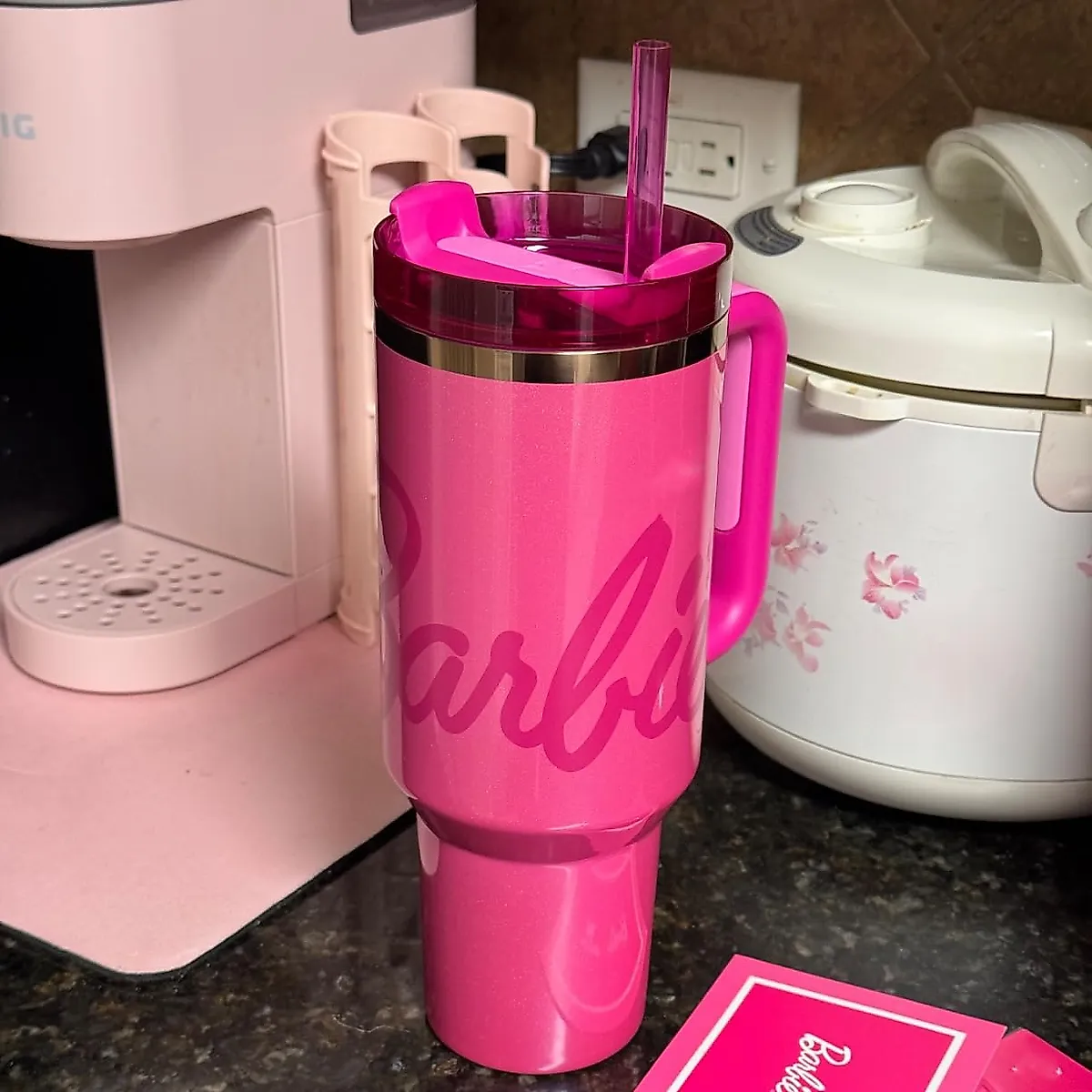 Master Jack 40oz Barb cup Icon 40 oz Tumbler Hot Pink