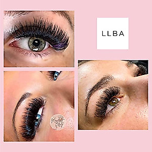 LLBA Promade Fans | Handmade Volume Eyelashes | Multi Selections From 3D To 16D | C CC D DD L M Curl | Thickness 0.03 ~ 0.1 mm | 8 - 20mm Length | Long Lasting | Easy Application (10D-0.03 D 11 mm)