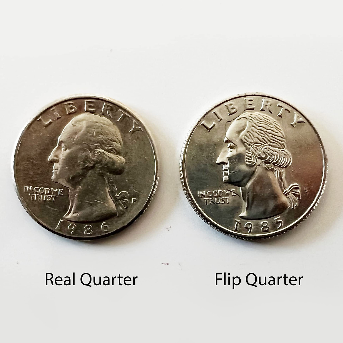 Canailles Hinged Bite and Folding Quarter Coin, Magic Trick Cool Quarter for Pranks, Tricks and More