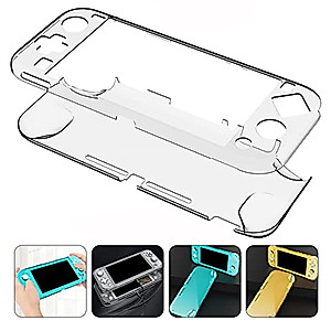 SOLUSTRE Clear Sheet Protectors 1set/ 2pcs Conter Hard Film Cover for Lite Console Glass Shell and Covers/Tempered Switch with Plastic Guard Compatible Protector Screen Case Anti- Scratch Clear Case
