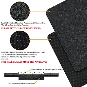 Advantez Heat Resistant Mat for Air Fryer, 3 Pcs Kitchen Appliance Sliders and Non-slip Mat, Kitchen Counter Mat, Reusable Counter Protectors for Air Fryer Stand Mixer Coffee Maker Microwave Steamer