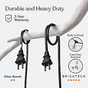 Brightech Glow LED String Lights - 48 Ft Commercial Grade Patio Lights with Beautiful Brass Accents - Outdoor Waterproof Globe Porch String Lights for Outside, Backyard, Gardens - 15 2W LED bulbs