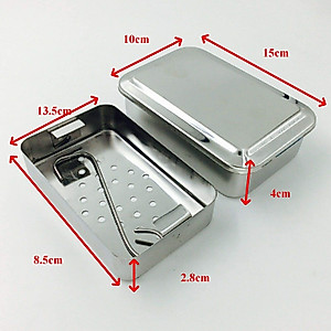15cm Stainless Steel Instruments Tray case Immersion Disinfection Tray