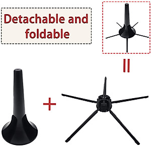 Cheerock Portable 5-Leg Trumpet Stand Holder, Fordable Black Metal Leg Base Trumpet Stand with Protective Felts, Trumpet Insturment Stand Accessories