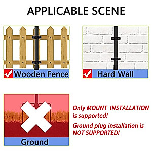 RINLAIN Outdoor String Light Poles 2 Pack, 8.3ft Height Adjustable Metal Stand Pole with Hooks for Hanging String Lights，Garden, Backyard, Patio Lighting Stand for Parties, Wedding (Black)