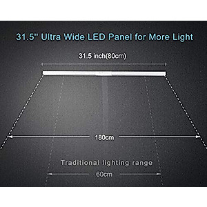 PHIVE LED Task Lamp, 20 Watt Super Bright Desk Lamp with Clamp, Dimmable Gooseneck Monitor Lamp(4 Color Modes, 5-Level Dimmer, Memory Function, Highly Adjustable Office Light/Workbench Lamp) Silver