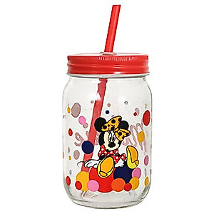 Disney RSquared Minnie Name Mason Jars (Set of 2), Multicolor