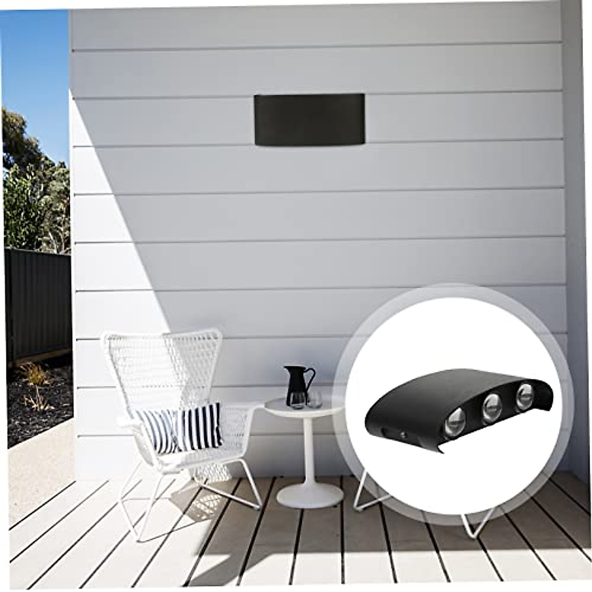 DOITOOL 3pcs Curved Wall Light Outdoor LED Wall Pack Lights Outdoor LED Outdoor Lights LED Modern Indoor Wall Sconce LED Light Fixture Wall Light Fixtures Double Head Lamps Wall Lamp Black