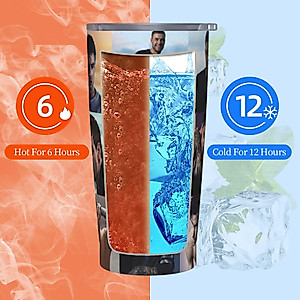 UALWORY Liam Music Payne Tumbler Cup 20oz Travel Coffee Mug with Lid and Straw Stainless Steel Insulated Mugs