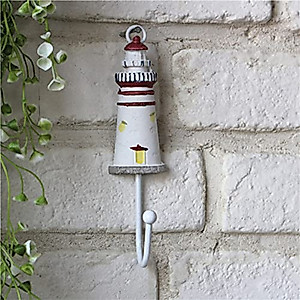 Cabilock 12pcs Kitchenrandom Lifebuoy Iron Coat Decorations Random Decor Hanger Star Decoration or Nautical Rustic Hat Metal Towel Wall Hanging Beach Mediterranean Hooks Key Sea Themed