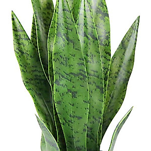 Bird Fiy Artificial Snake Plant Faux Agave Fake Sansevieria Artificial Potted Plants for Indoor and Outdoor Home Office Decor (Green, 16)