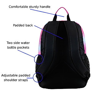 FUEL Travel Laptop Carry On Backpack Sport Shock Multi Large Compartments for College Bookbag, Hiking, Work, 18.5 x 13 x 7 Inches, Pink Pastel