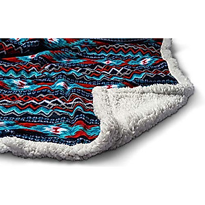 TrailCrest Ultra Soft Sherpa Fleece Throw Blanket, Cozy Plush Adult Blanket for Men & Women, Reversible with Aztec Prints, Machine Washable, 8 Colors