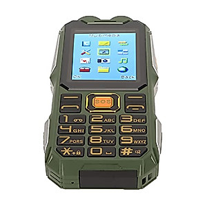 Naroote Senior Mobile Phone, 2G SOS Function ABS Bluetooth Elderly Cell Phone for Indoor (Green)