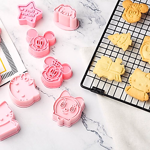 KAISHANE 2pcs Cartoon Mouse Cookie Cutters Cake Baking Sugarcraft Crafts Mold Bakeware-plastic