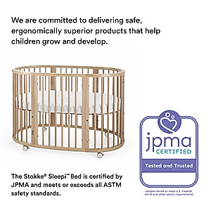 Stokke Sleepi Mattress with Organic Cover by Colgate, White - Foam Crib Mattress with Infant Support & Safety Features - Compatible Sleepi Crib/Bed