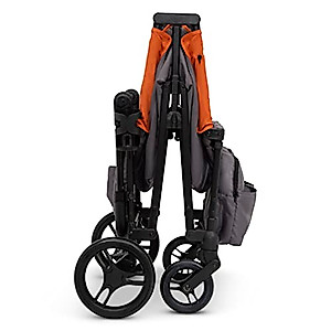 Jeep Sport All-Terrain Stroller Wagon by Delta Children - Includes Canopy, Parent Organizer, Adjustable Handlebar, Snack Tray & Cup Holders, Grey/Bonfire