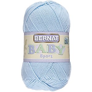 Bernat Baby Big Ball Sport Yarn, 12.3 oz, Gauge 3 Light, 100% Acrylic,Baby Blue