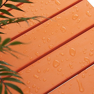 Psilvam Oversized Outdoor Side Table, 19.68" Poly Lumber Adirondack Side Table, Weather Resistant Patio Side Table for Poolside, Garden and Front Porch (Orange)