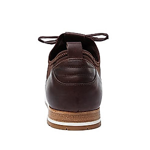 VELEZ Archaeology Tan Leather Backpack for Men + Brown Neoprene Shoes for Men 10.5