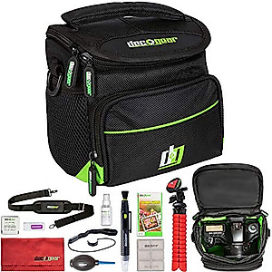 Minolta MN53Z-R Pro Shot 16MP Digital Camera with 53x Optical Zoom, Red Bundle with Lexar Professional 633x 64GB UHS-1 Class 10 SDXC Memory Card and Deco Gear Camera Bag (Small) with Accessory Kit