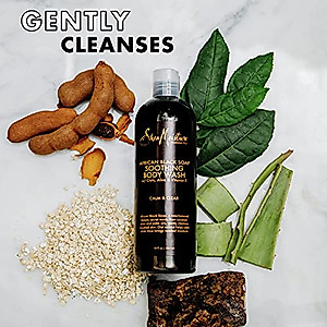 SheaMoisture Soothing Body Wash for Acne Treatment African Black Soap Paraben Free Body Wash ,13 Fl Oz (Pack of 1)