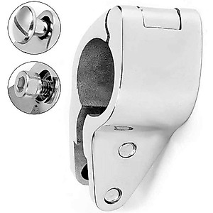 2Pcs Boat Bimini Top Hinged Jaw Slide, Stainless Steel 316 Marine Boat Canopy Tube Clamp Fitting Boat Accessories (Type: with Lock nut, 1 1/4inch)