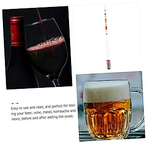 Zerodeko 2pcs Three Range Sugar Meter Wine Beer Hydrometers Beer Scales Wine Scales Measure Gauges Hydrometer Test Tool Alcohols Hydrometer Wine Hydrometer Measure Measurements Guages Glass