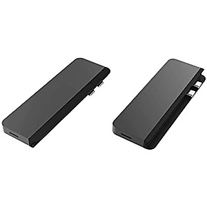 Hyper - New HyperDrive Duo 7-in-2 Hub - USB-C for MacBook Pro/Air - HDMI 4K60Hz HDR, USB-C 40Gbps 100W PD, USB-C 5Gbps 60W PD, MicroSD/SD 3.0 UHS-I 104MB/s, 2 x USB-A 5Gbps - Space Gray