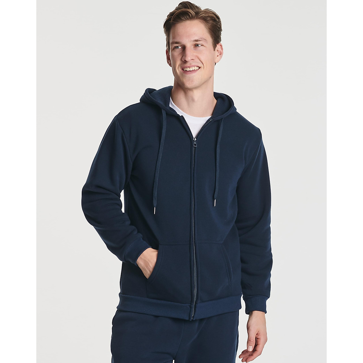 3 Pack: Men’s Fleece Mens Hoodie Long Sleeve Full Zip Up Hoodies for Men Windbreaker Jacket Sweatshirt Workout Running Sports Casual Outdoor Hiking Performance Active Gym Athletic Pullover Set 4, S