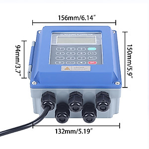HYDIYGT Handheld Ultrasonic Flowmeter Clamp On Flow Meter Portable Liquid Flow Meter with TS-2，TM-1 Transducers for Copper and PVC Pipes
