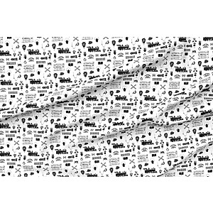 Spoonflower Fabric - Railroad Small Train Trains Black Steam Printed on Petal Signature Cotton Fabric Fat Quarter - Sewing Quilting Apparel Crafts Decor