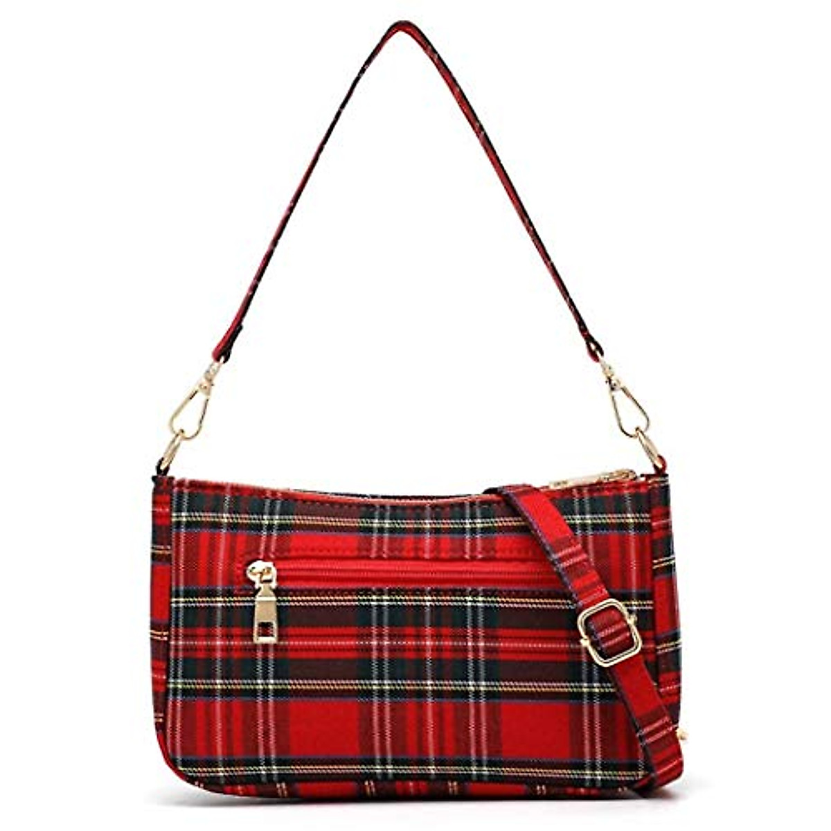 Ro Rox Sheena Tartan Check Punk 90's Crossbody Purse Handbag