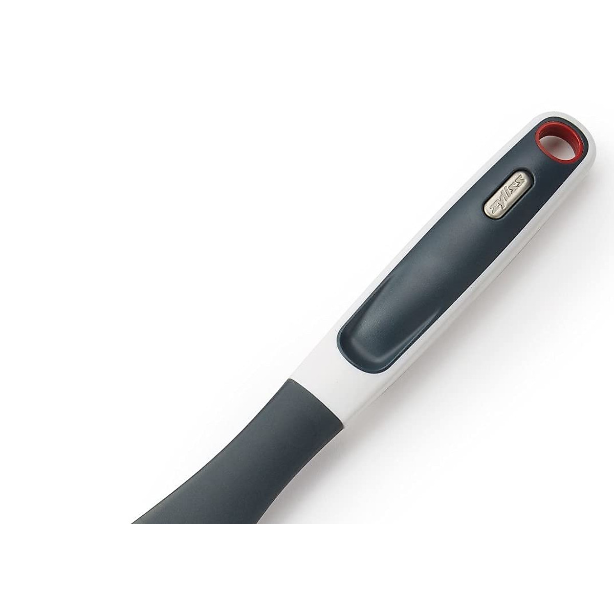 Zyliss Easy Lift Turner Silicone Spatula - Angled Head for Easy Food Turning - 11.5in Rubber Spatula for Frying Pan & Stir Fry Cooking, Dishwasher Safe - Flipper Spatulas for Kitchen Use - Grey/White