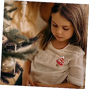 VOSAREA 2pcs Christmas Tree Poke Fun Mini Clips for Hair Plant Decor Mini Accessories Nativity Decor Handmade Mini Xmas Tree Christmas Felt Ornament Kits Wool Felt Clothes Sewing Materials