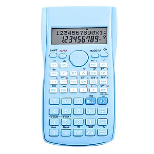 Scientific Calculator 12 Digit 240 Functions Multifunction Large Display Graphing Calculator with Sliding Hard Cover, Suitable for Students (Blue)