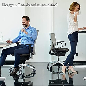 Office Chair Caster Wheels, Set of 5, Heavy Duty Chair Wheels for Hardwood, Carpet - Office Chair Wheels Replacement to Replace Office Chair Mats